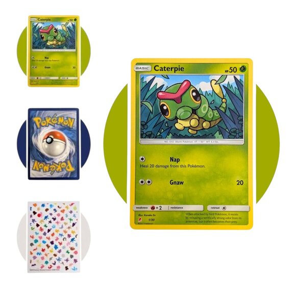 Pokemon | Toys | Sun Moon Trainer Kit Pokemon Card Nn4 Caterpie 30 ...